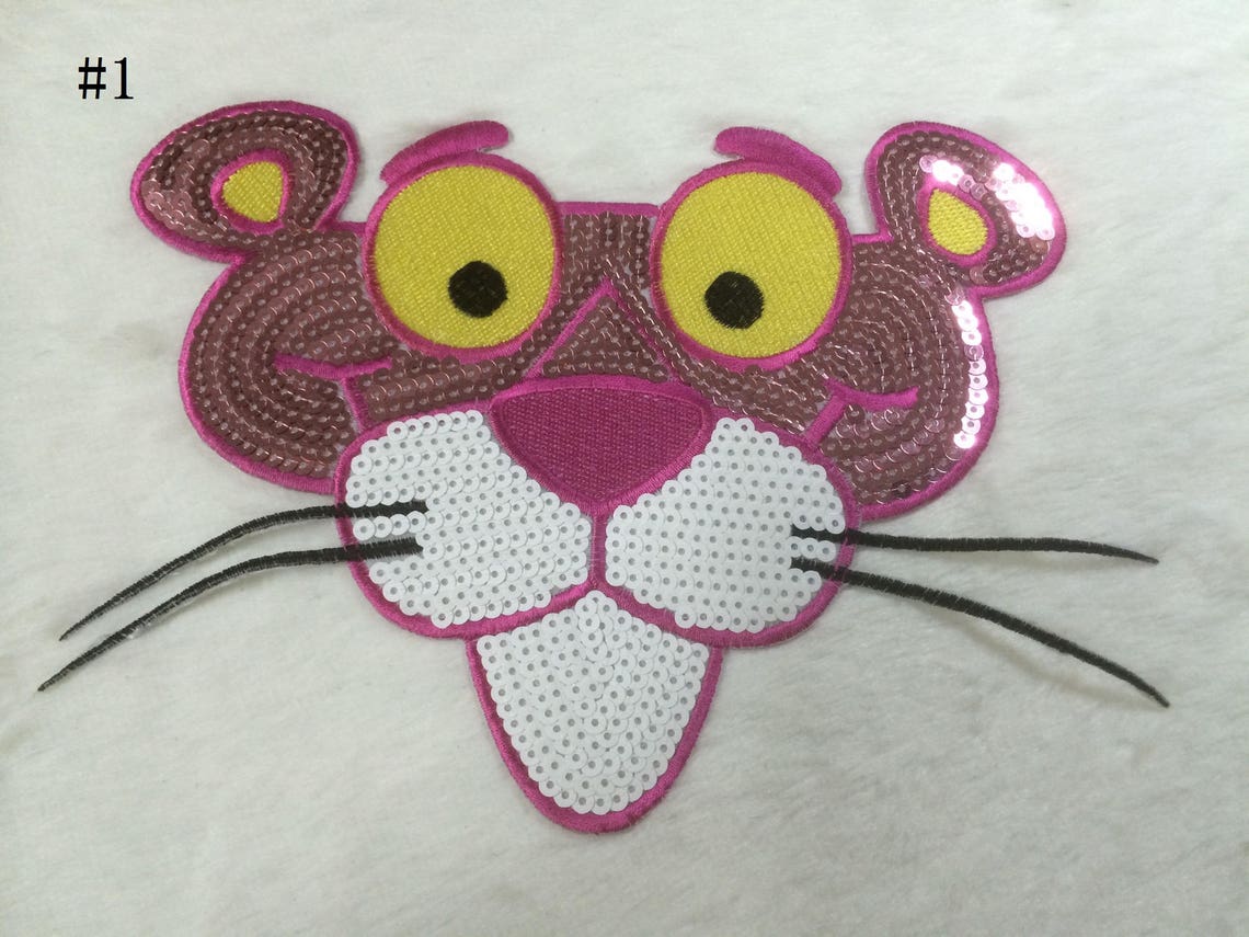 Cartoon Panther Sequined Applique Patchpaillette - Etsy