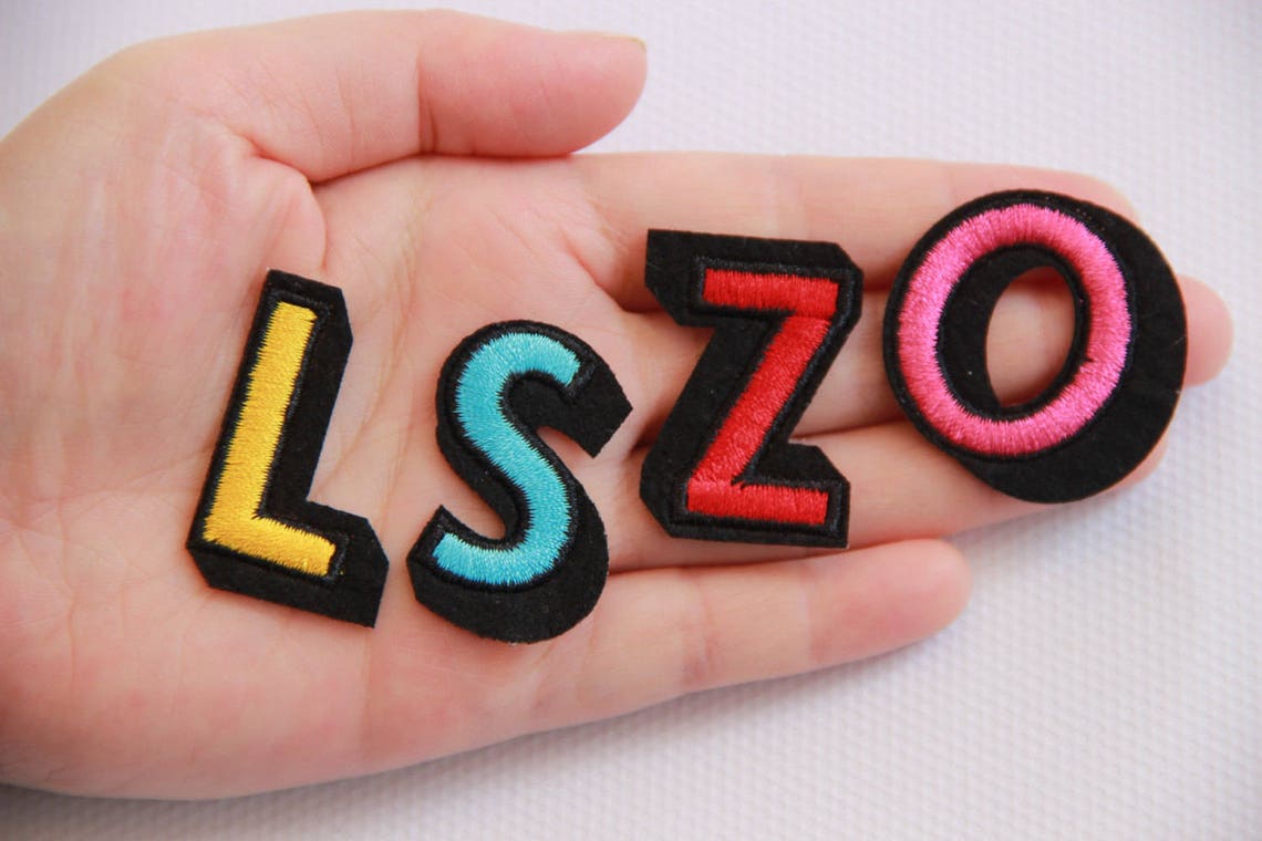 Multicolored Embroidery Iron on Letters Applique Patch,iron on Name ...