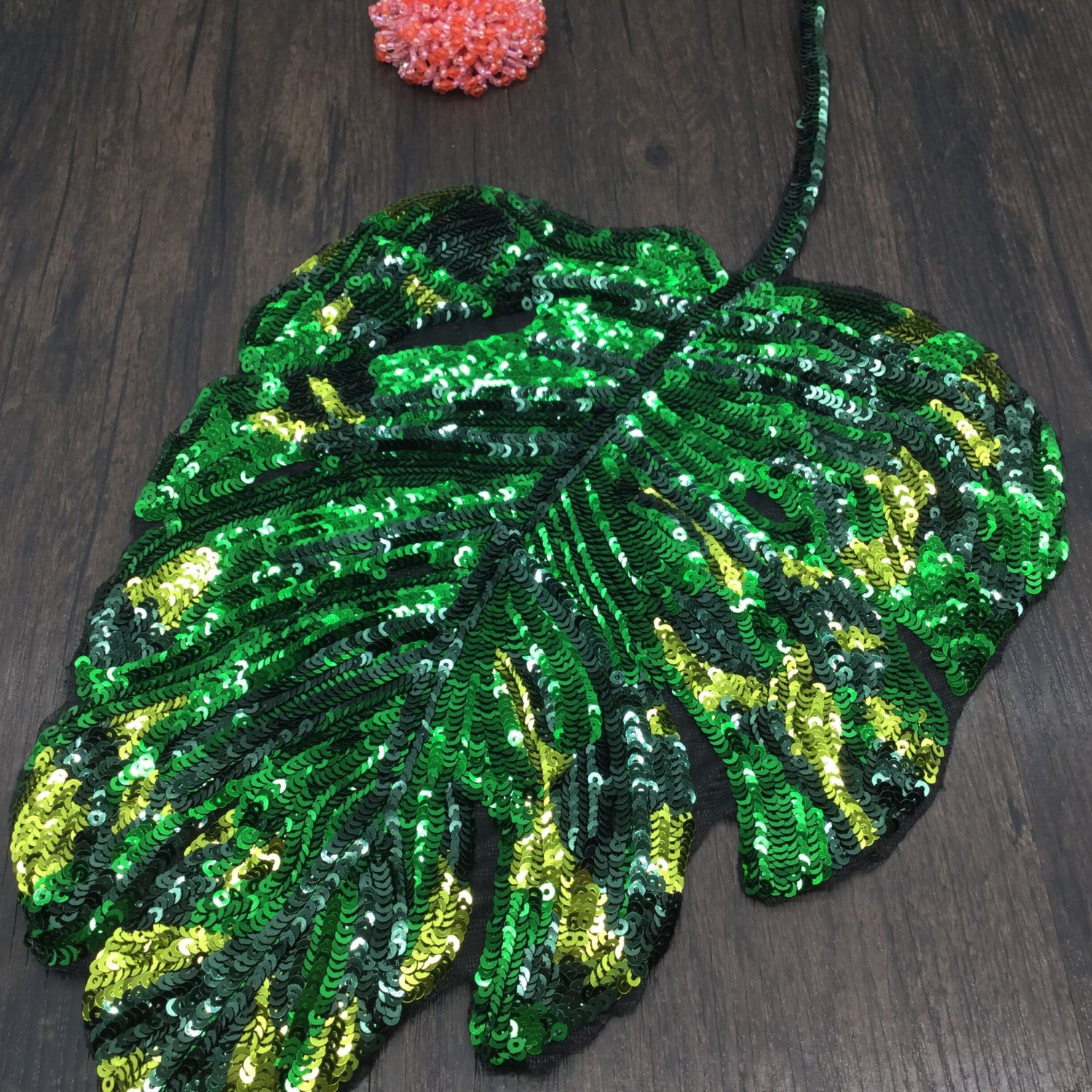 Leaf Sequined Applique Patch,paillette Patch,sequins Patch Supplies for ...