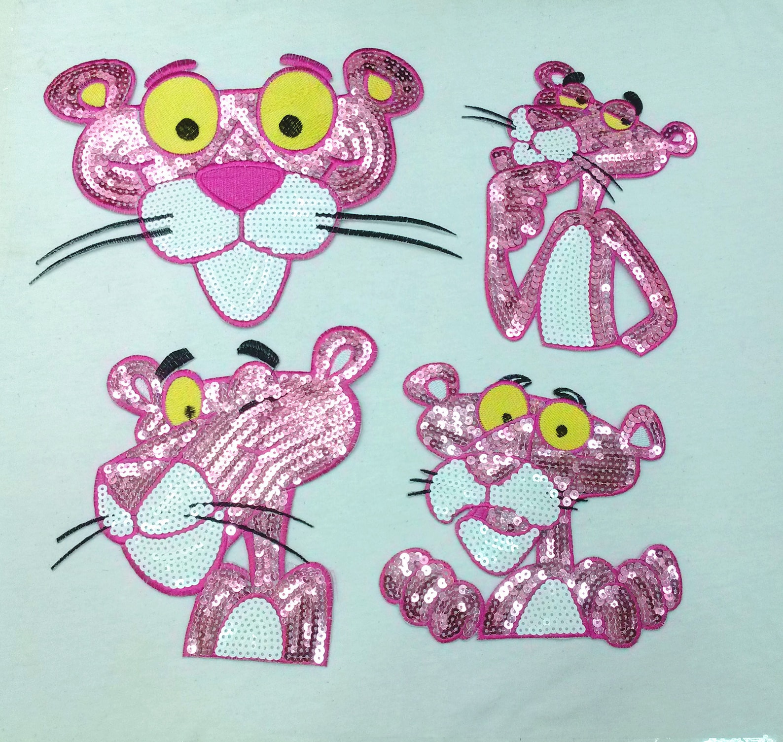 Cartoon Panther Sequined Applique Patchpaillette - Etsy