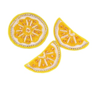 4 Pieces Lemon Embroidered Iron on Appliques Patch,lemons Iron on Patch ...