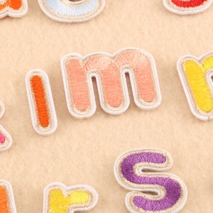 Multicolored Embroidery Iron on Letters Applique Patch,iron on Name ...