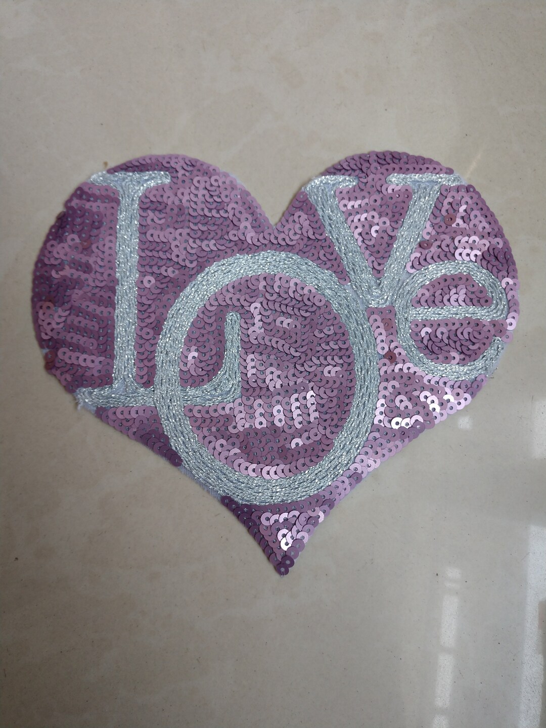 Heart Sequined Applique Patch,paillette Patch,sequins Love Patch ...