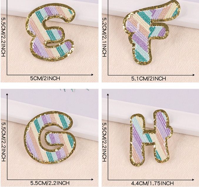 Colorful Embroidered Letter Iron on Applique Patchembroidery - Etsy