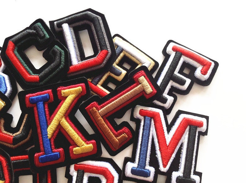 Colorful Embroidered Letters Applique Patch,embroidery Name Letters ...