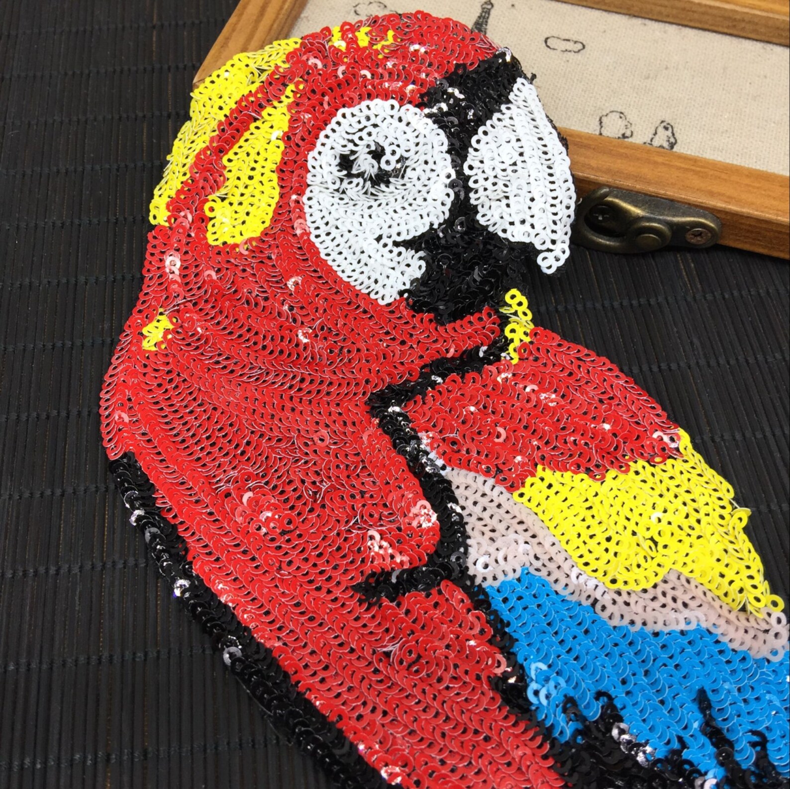 Large Parrot Sequined Applique Patchpaillette Patchsequins - Etsy