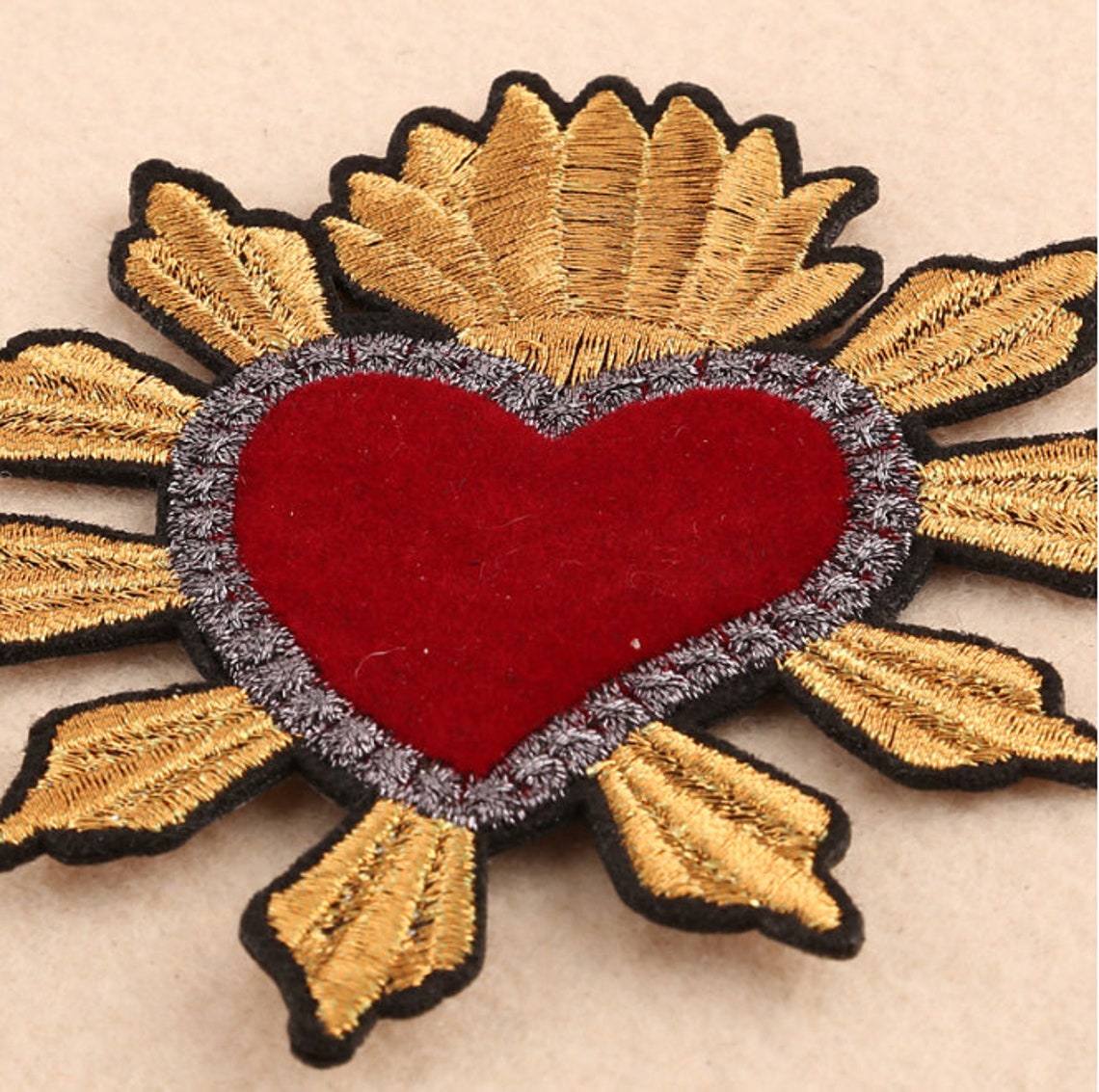 4 Pieces Heart Embroidery Applique Patchesembroidered Hearts - Etsy