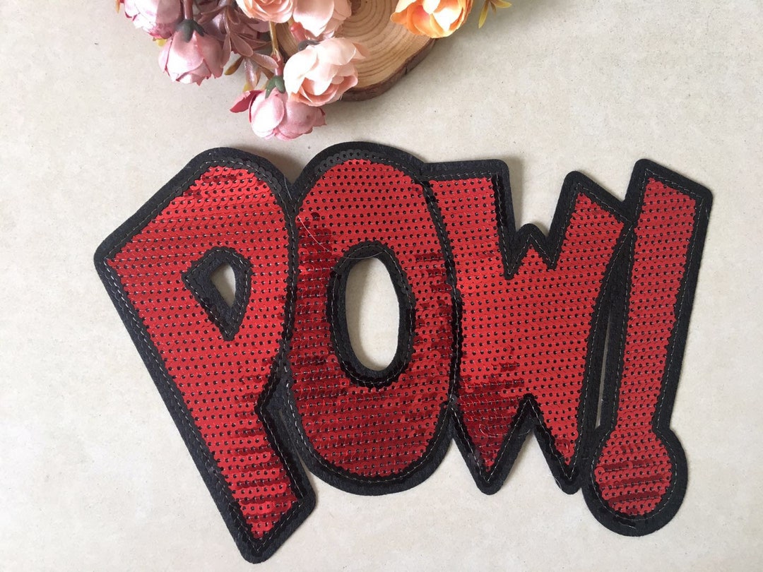 Pow! Sequined Applique Patch,paillette Patch,sequins Patch Supplies for ...