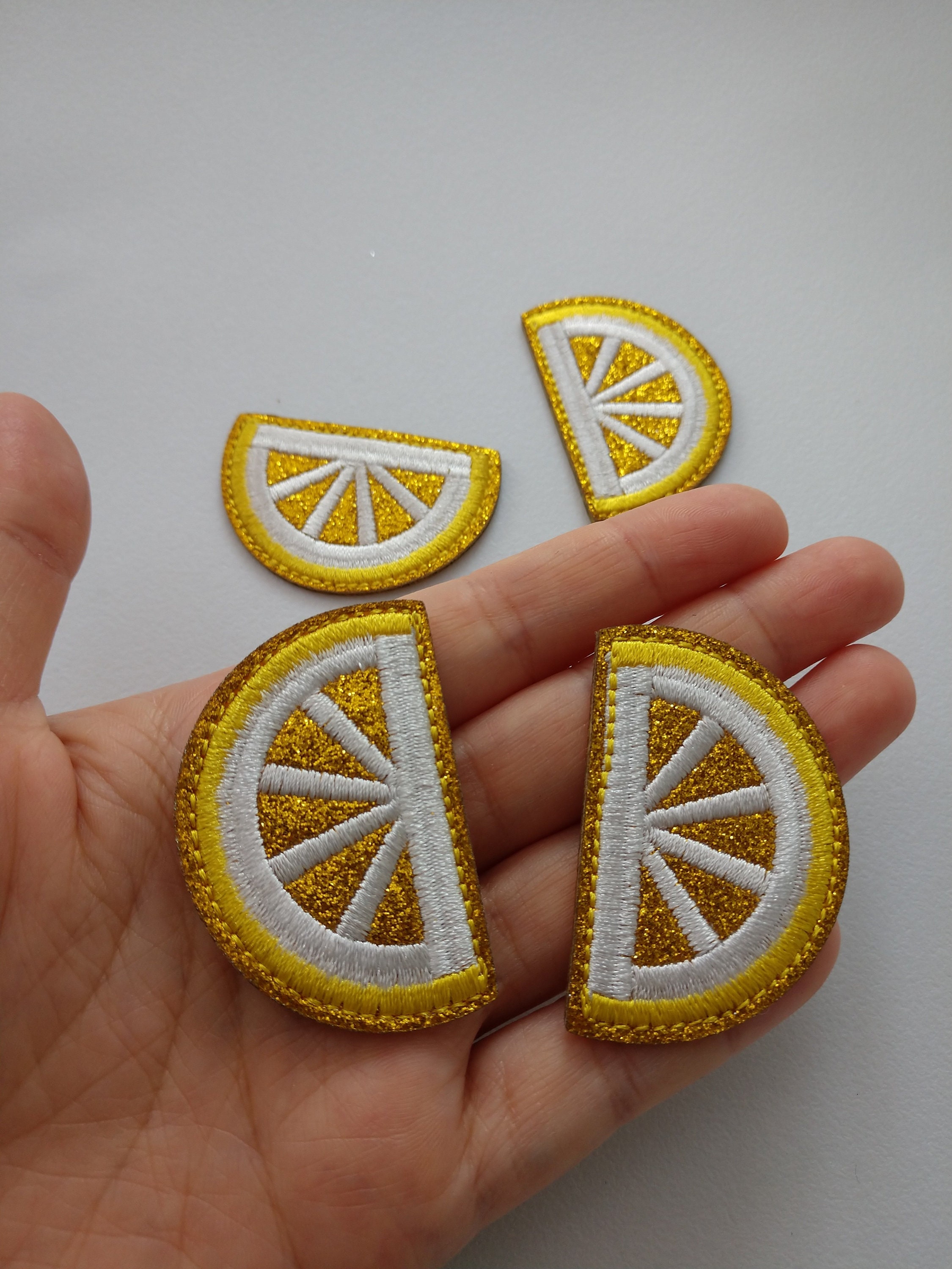 A Pair of Lemon Embroidered Iron on Applique Patchembroidery - Etsy