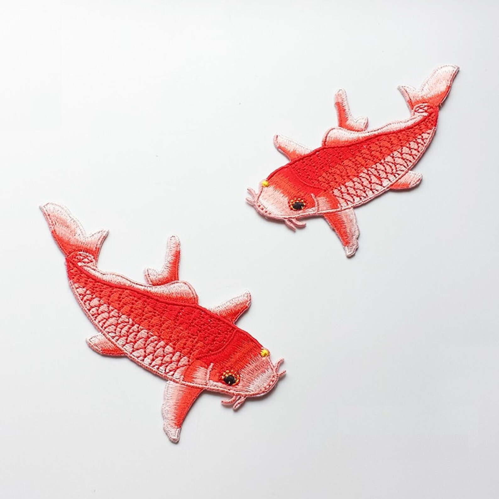 A Pair of Embroidered Iron on Fish Applique Patch,iron on Fishes ...