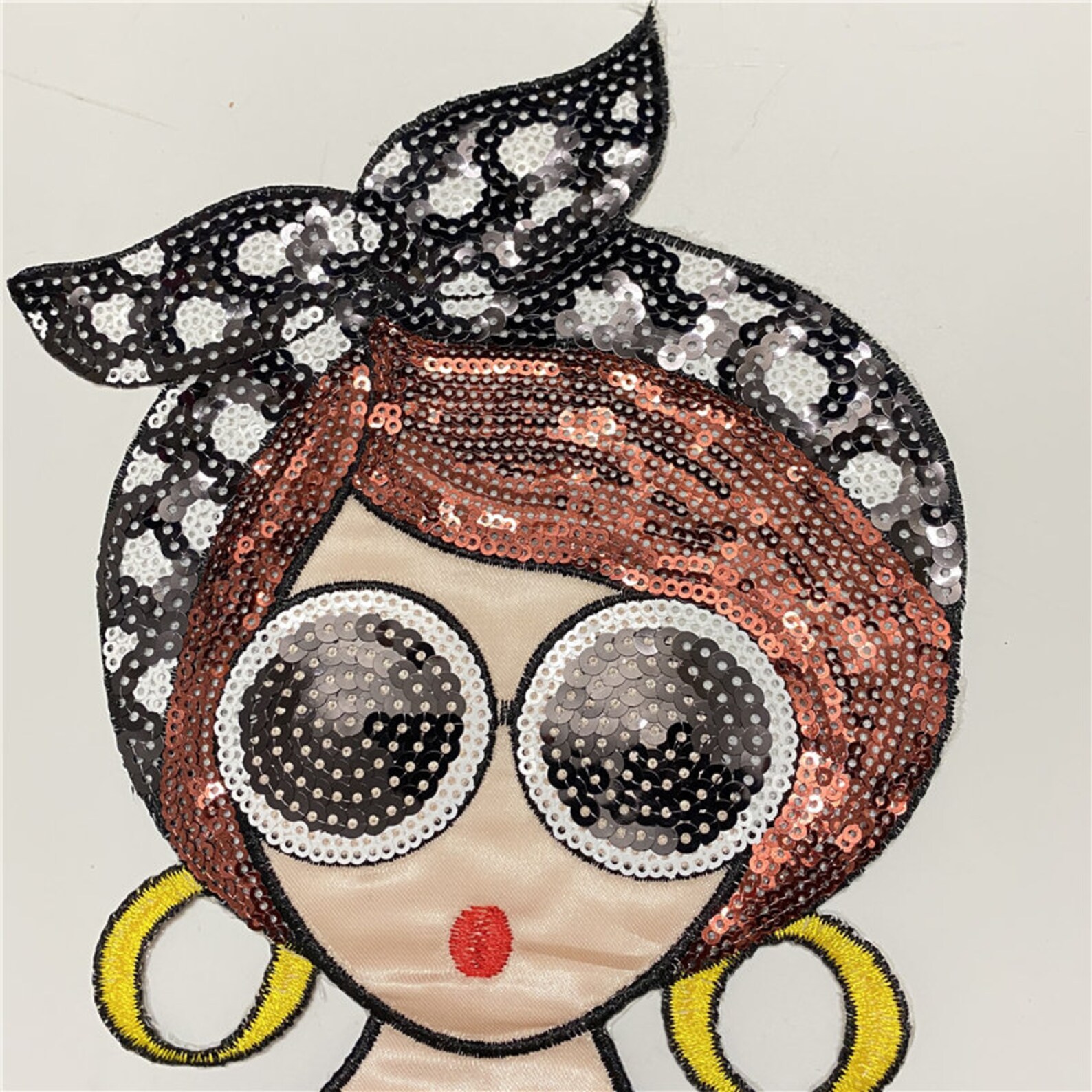 Girl Sequined Applique Patch,paillette Patch,sequins Girl Patch ...
