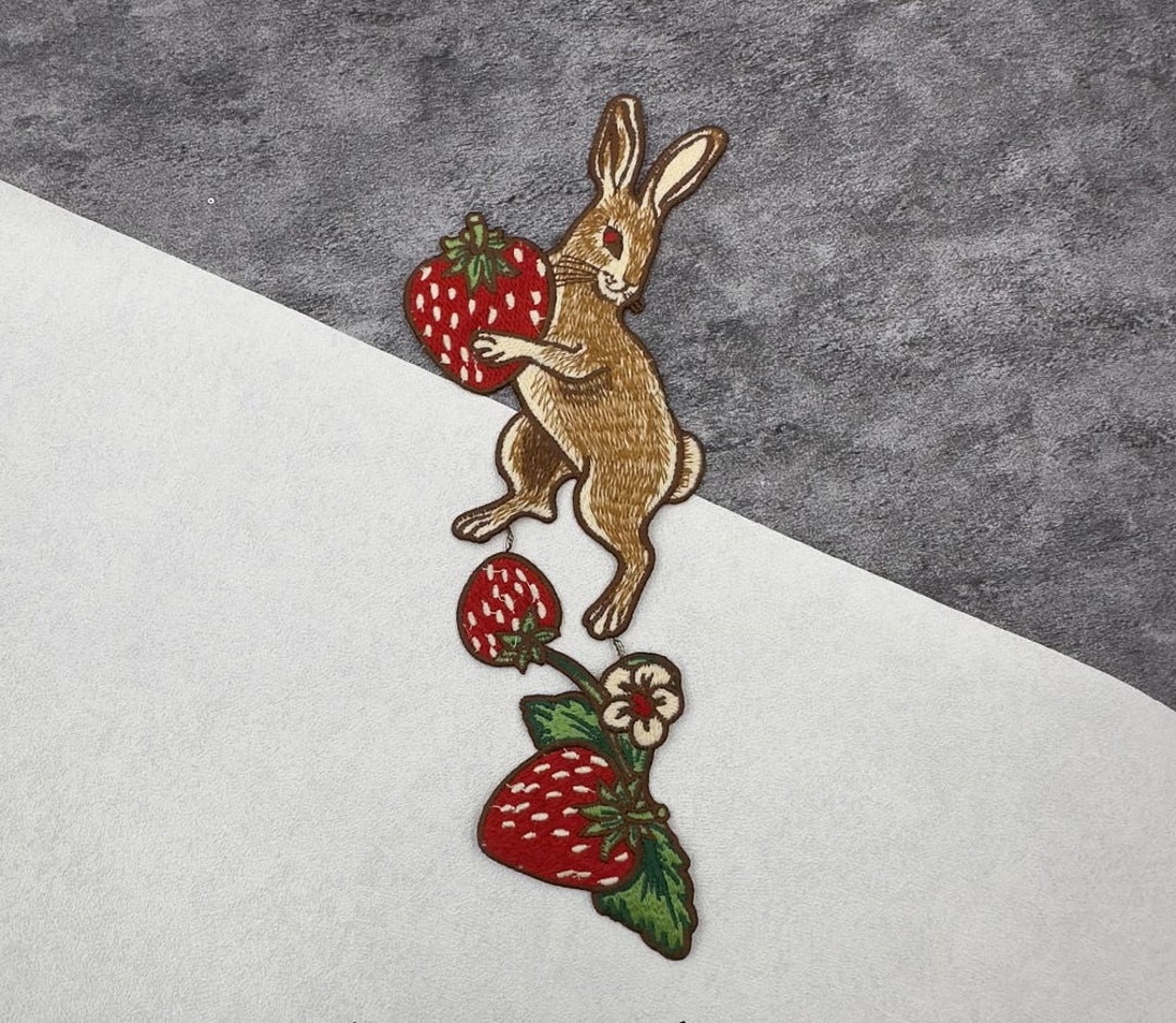 Delicate Rabbit Embroidery Applique Patch,embroidered Rabbit Patch ...