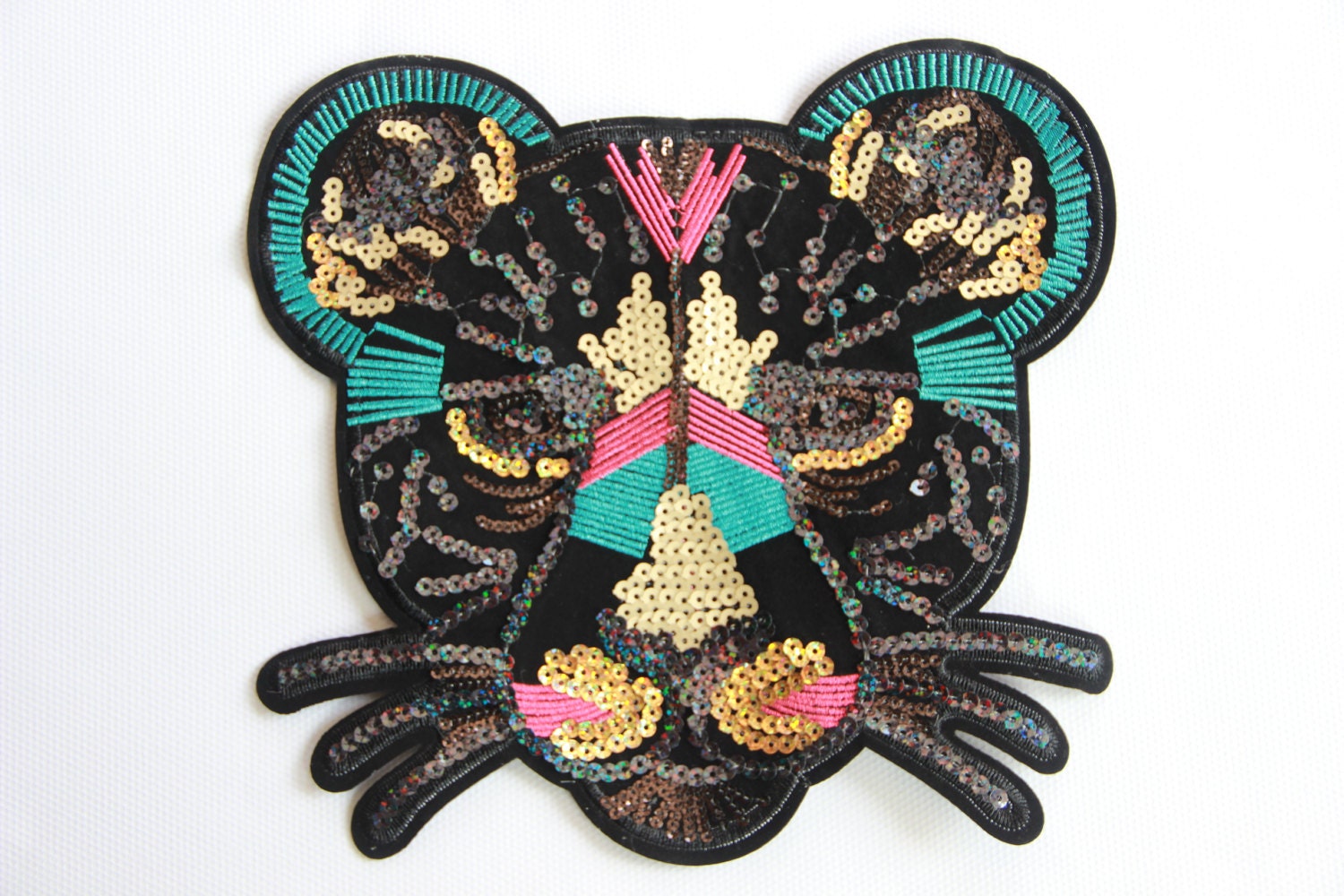 Leopard Sequined Applique Patch,paillette Patch,sequins Patch Supplies ...