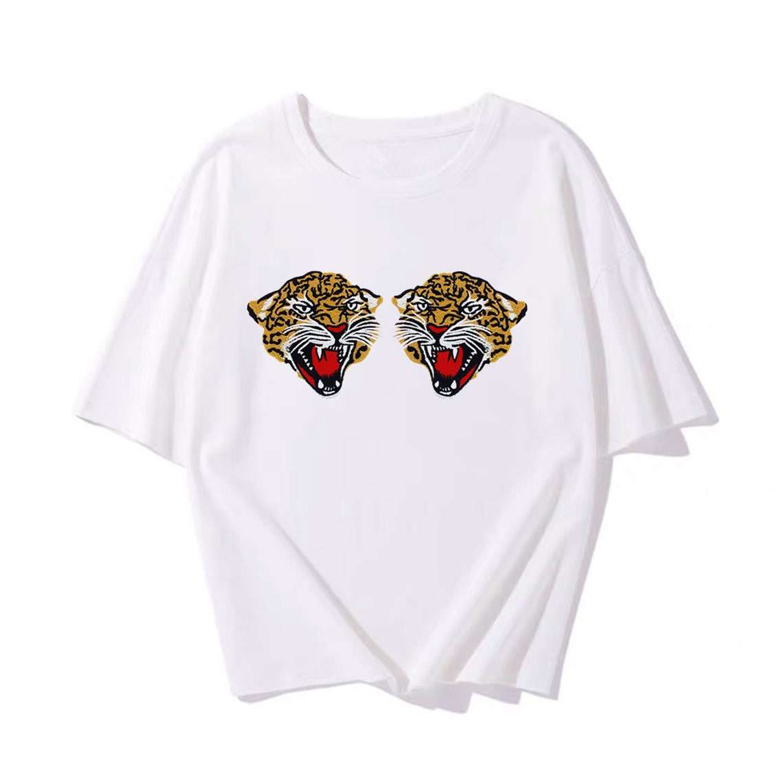 A Pair of Embroidered Leopard Applique Patchvintage Leopard | Etsy