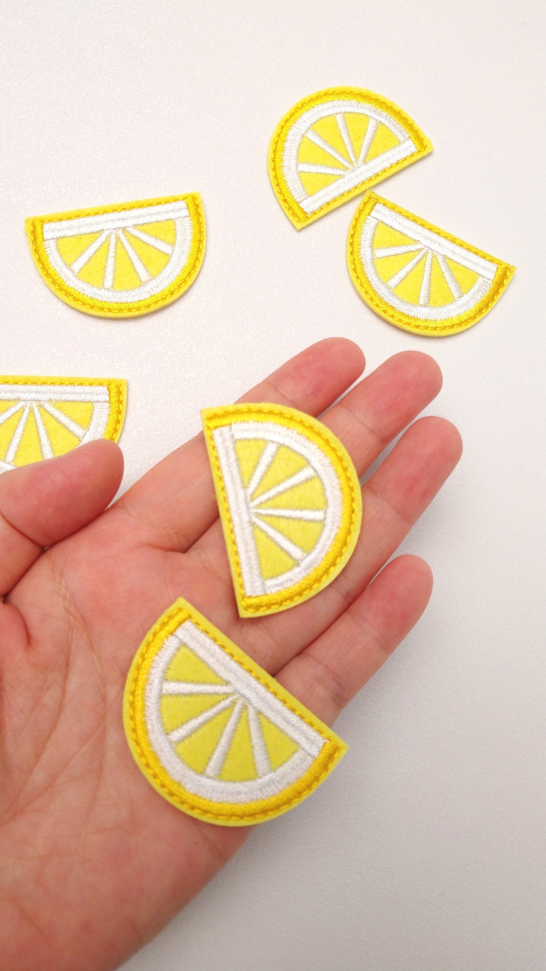 4 Pieces Lemon Embroidered Iron on Applique Patch,embroidery Lemon ...
