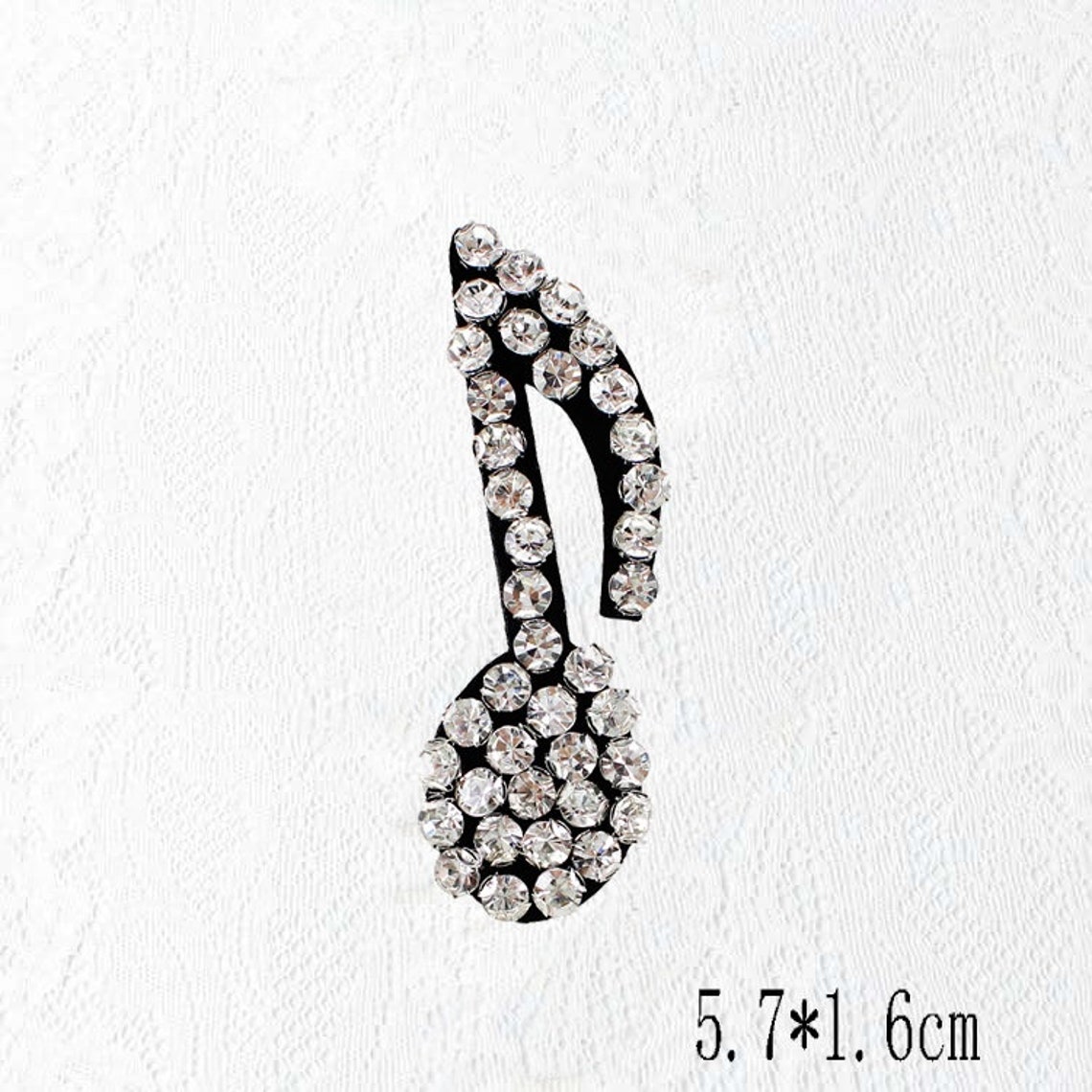 3 Pieces Embroidery Music Note Sequined Beaded Applique | Etsy