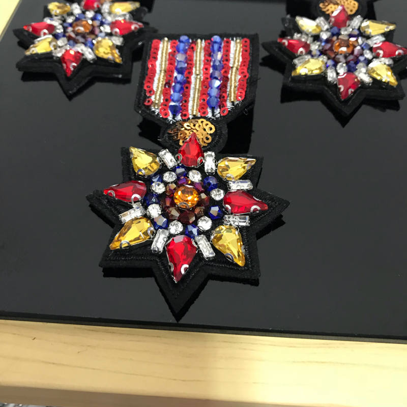 Delicate Beaded Badge Sequined Applique Patchsequins Badges - Etsy