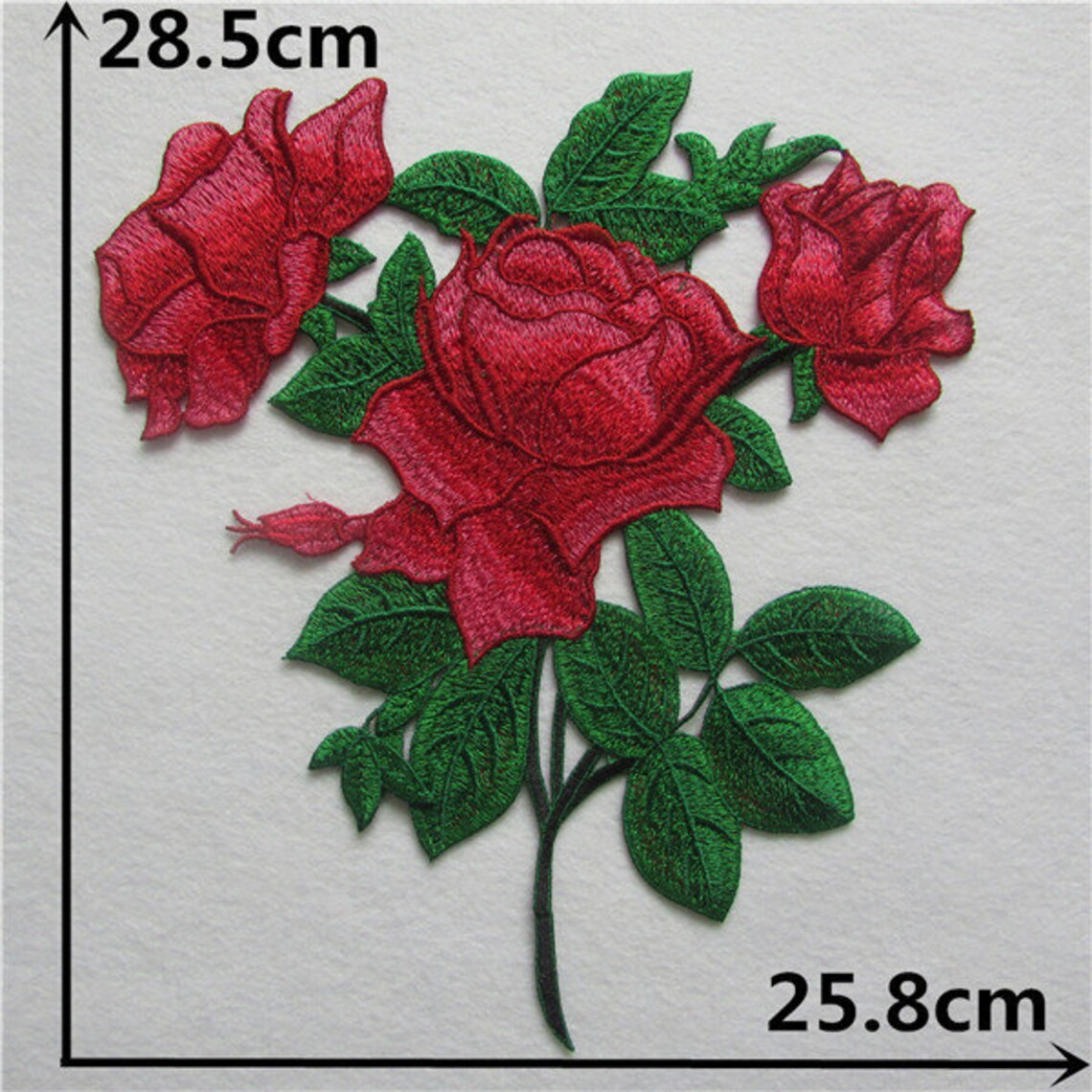 Delicate Embroidered Red Flower Applique Patchvintage Floral | Etsy