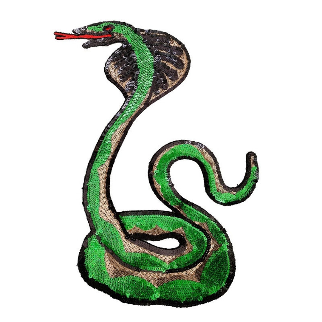 Large Snake Sequined Applique Patch,paillette Patch,sequins Snake Patch ...