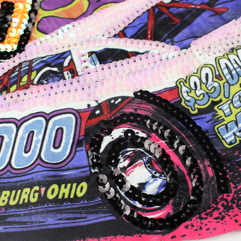 Large Racing Car Sequined Applique PatchPaillette | Etsy