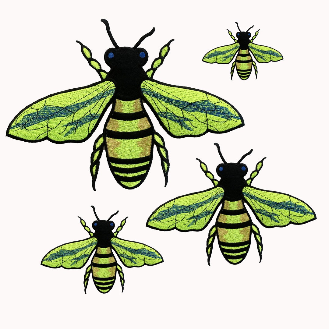 Delicate Bee Embroidered Iron on Applique Patch,embroidery Bees Patch ...