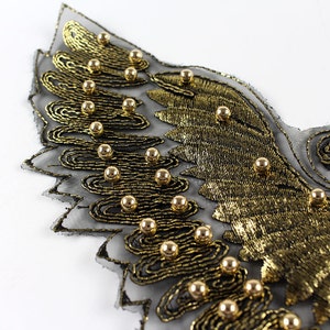 Flying Eagle Beaded Sequined Applique Patch,paillette Patch,sequins Bird Patch Supplies for Coat ...