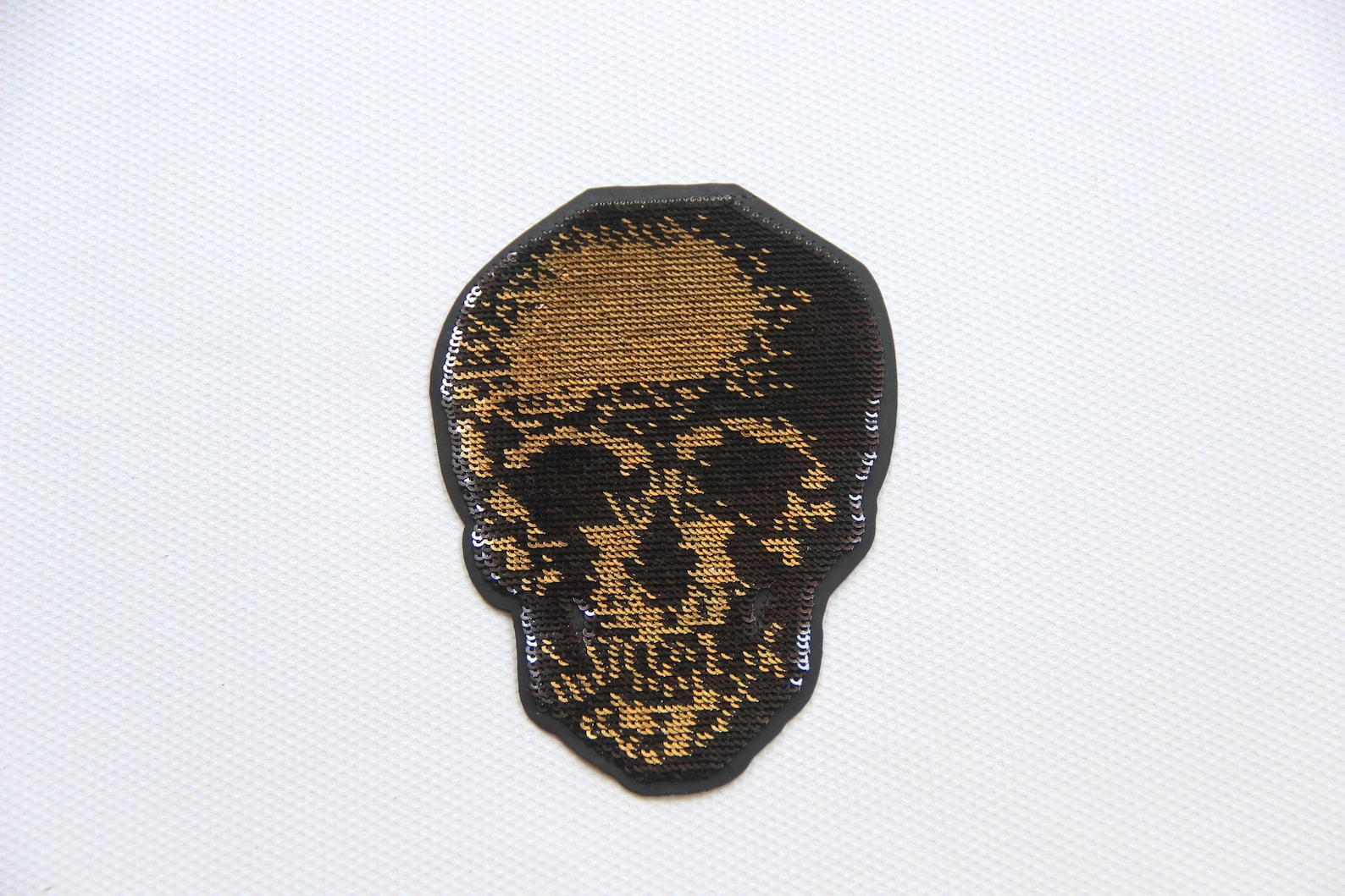 Skull Sequined Applique Patches,vintage Sequins Skull Patch Supplies ...
