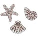 Starfish or Shell Pearl Embroidery Applique Patch,beaded Starfish Patch ...