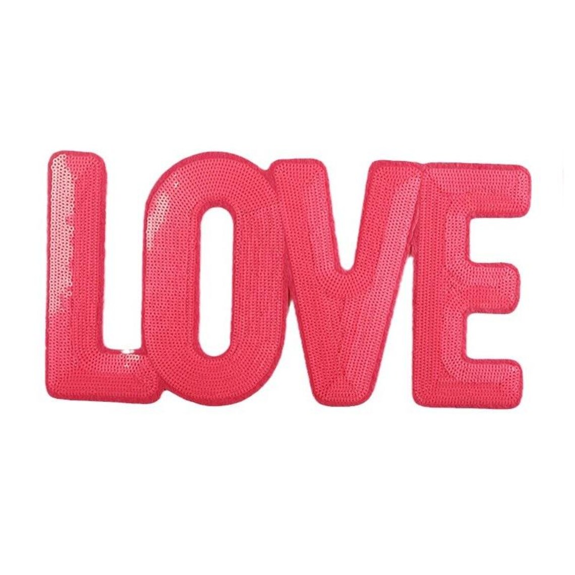 Large Love Sequined Applique Patch,paillette Patch,sequins Patch ...