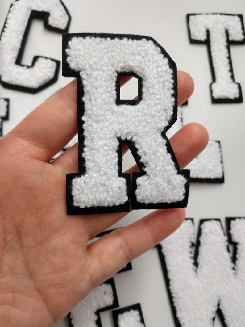White Embroidered Letters Applique Patchembroidery Name - Etsy