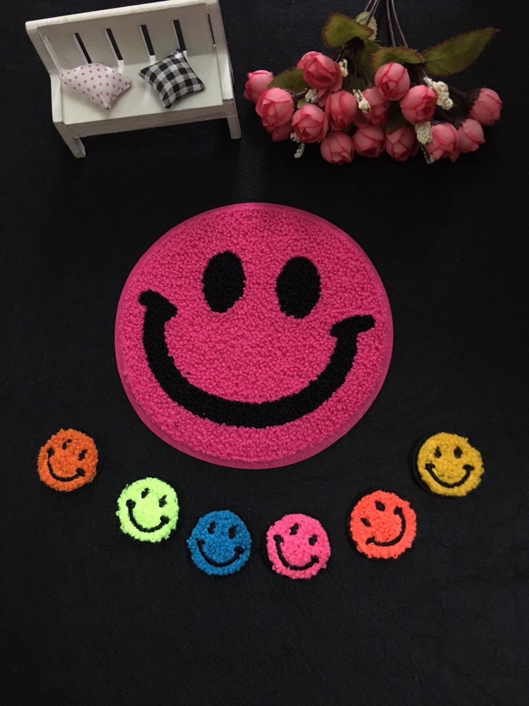 7 Pieces Smiles Embroidered Applique Patch,embroidery Smile Patch for ...