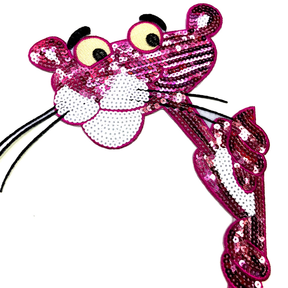 Cartoon Panther Sequined Applique Patch,paillette Patch,sequins Cartoon Patch Supplies for Coat ...