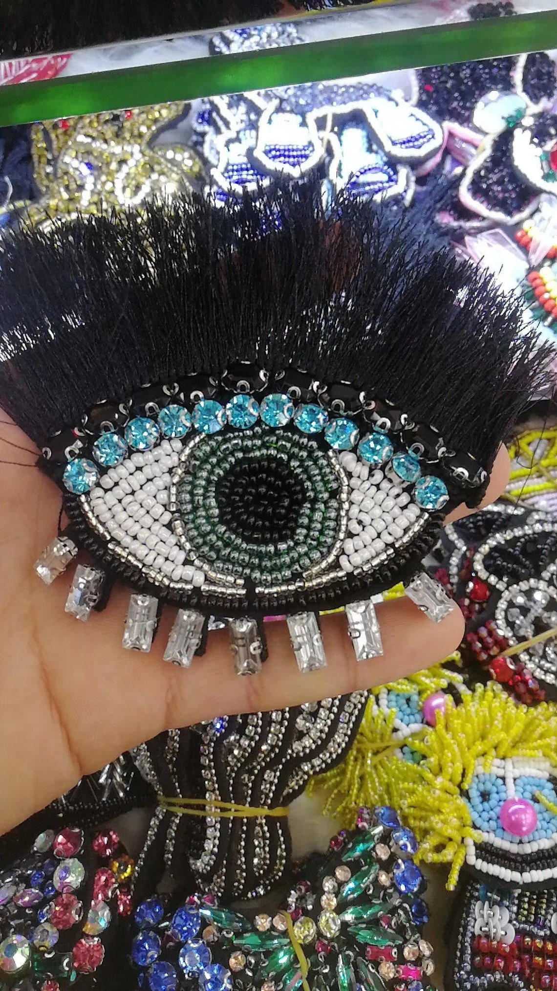 Delicate Embroidery Eye Fringes Sequined Beaded Applique Patch,beaded ...