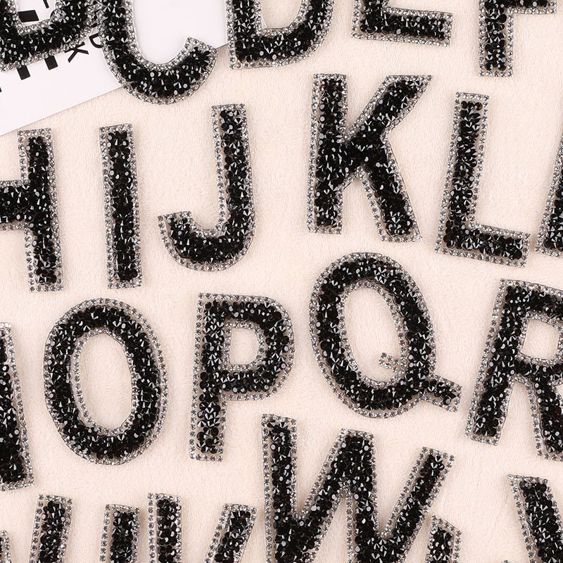 A Set of 26 Pieces Diamond Letters Embroidery Iron on - Etsy