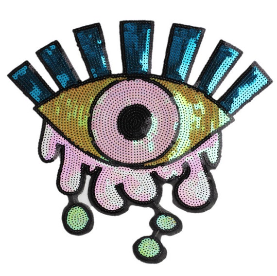 Large Eye Sequined Applique Patchpaillette Patchsequins Eye - Etsy