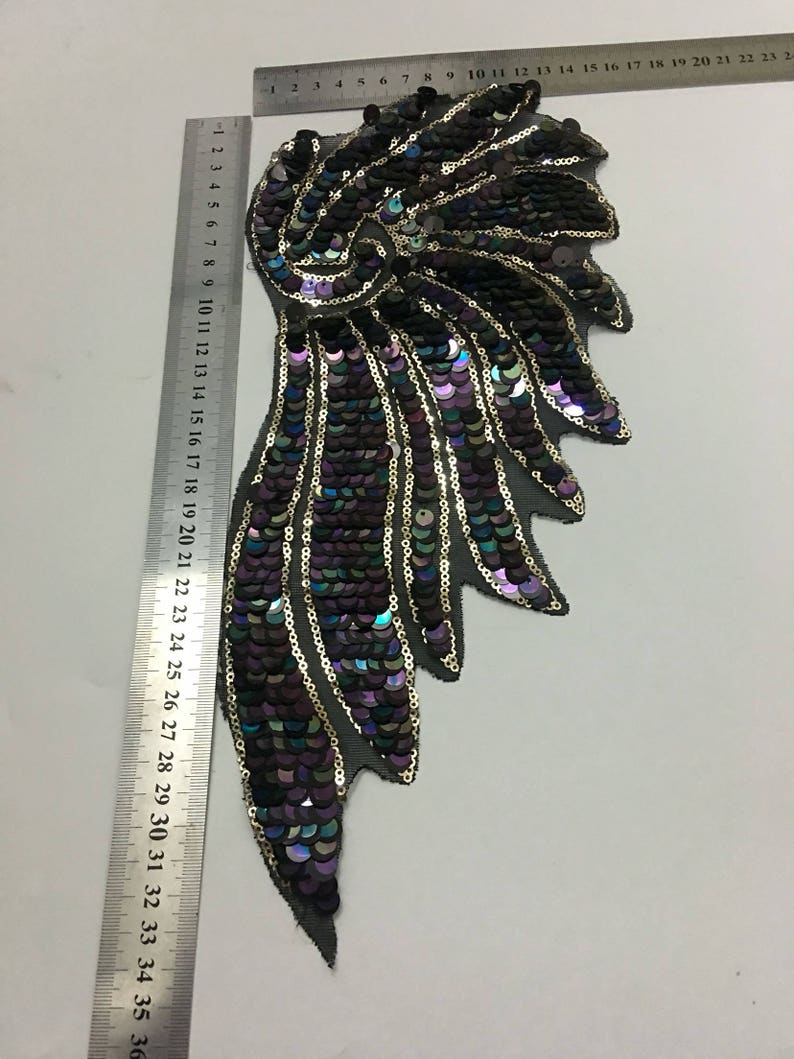 A Pair of Wing Sequined Applique Patch,sequins Wings Patch Supplies for ...