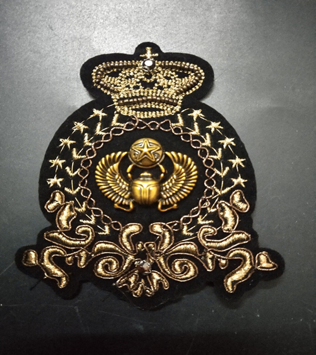Crown Scarab Embroidery Sequined Applique Patch,sequins Scarab Patch ...