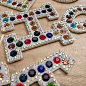 Colorful Diamond and Rhinestone Letters Iron on Applique - Etsy