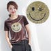 Golden Smile Face Sequined Applique Patch,paillette Patch,sequins Patch ...