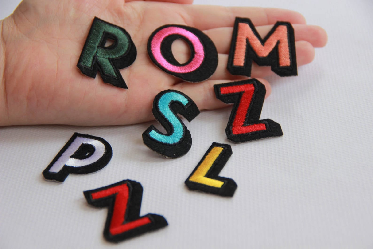 Multicolored Embroidery Iron on Letters Applique Patchiron on | Etsy