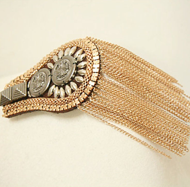 A Pair of Gold or Silver Tassels Epaulethandmade - Etsy