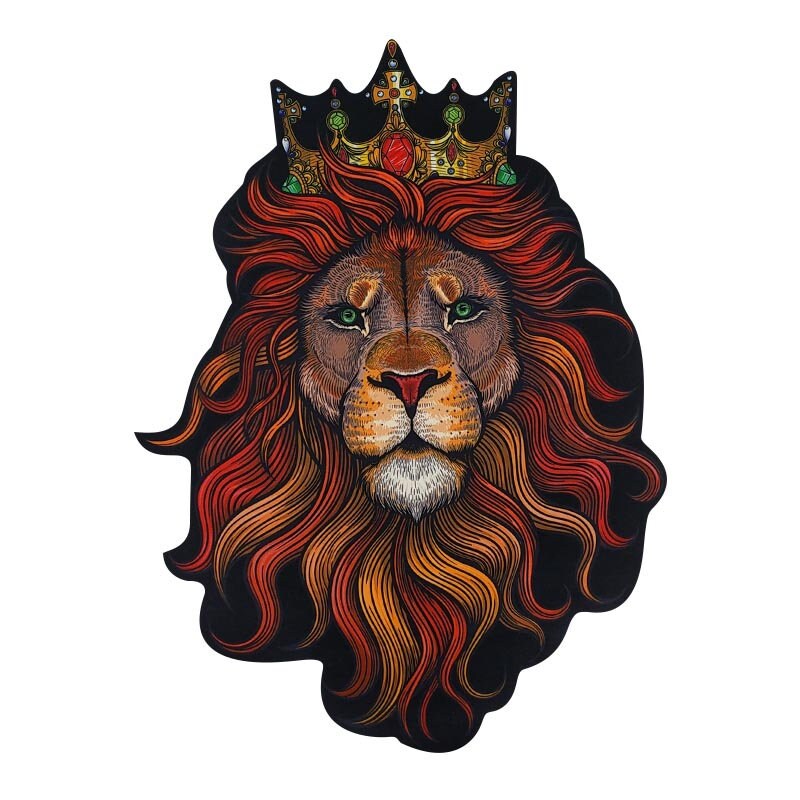 Large Lion Printed Fabric Applique Patchembroidery Printed - Etsy