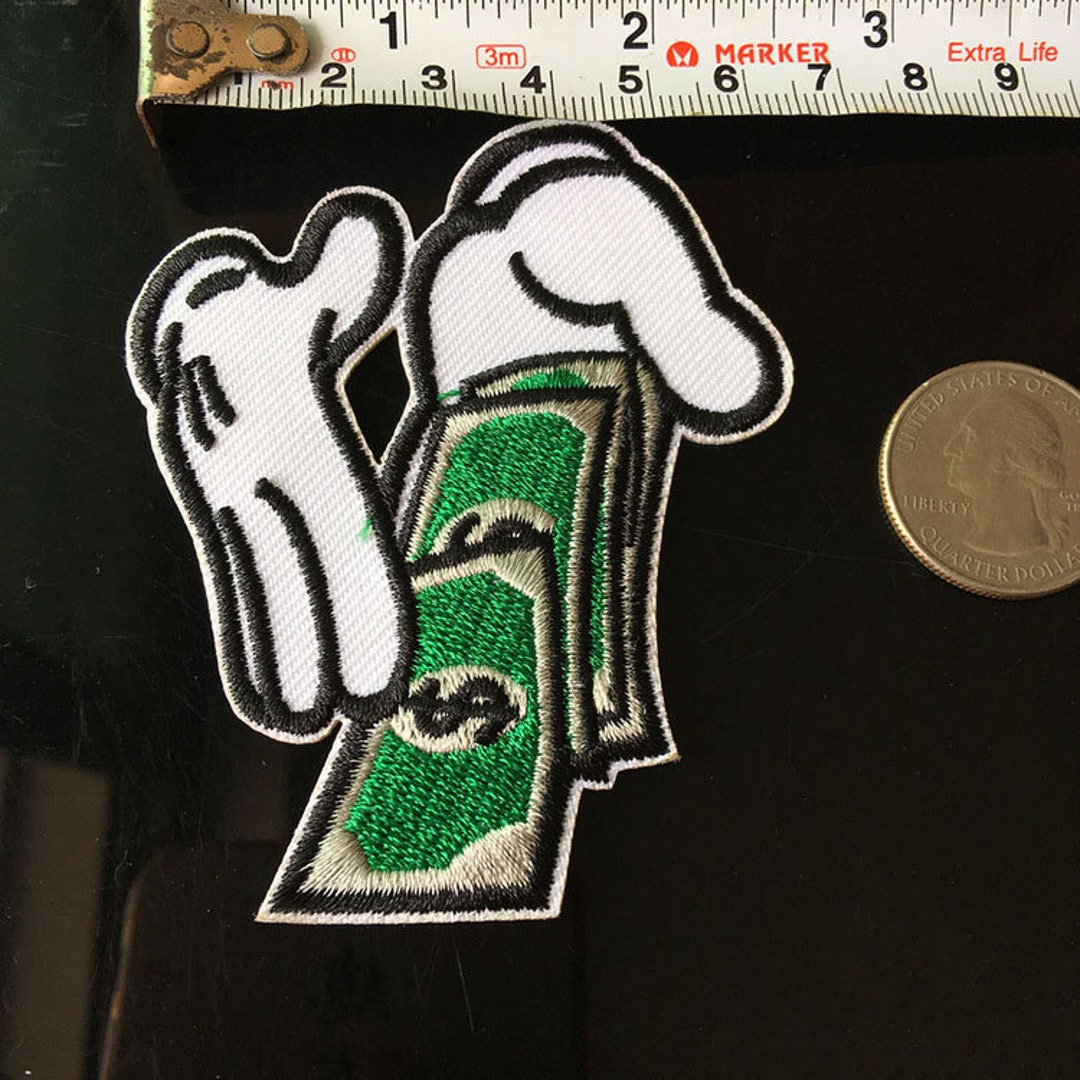 Money Embroidered Iron on Applique Patch,embroidery Iron on for T-shirt ...