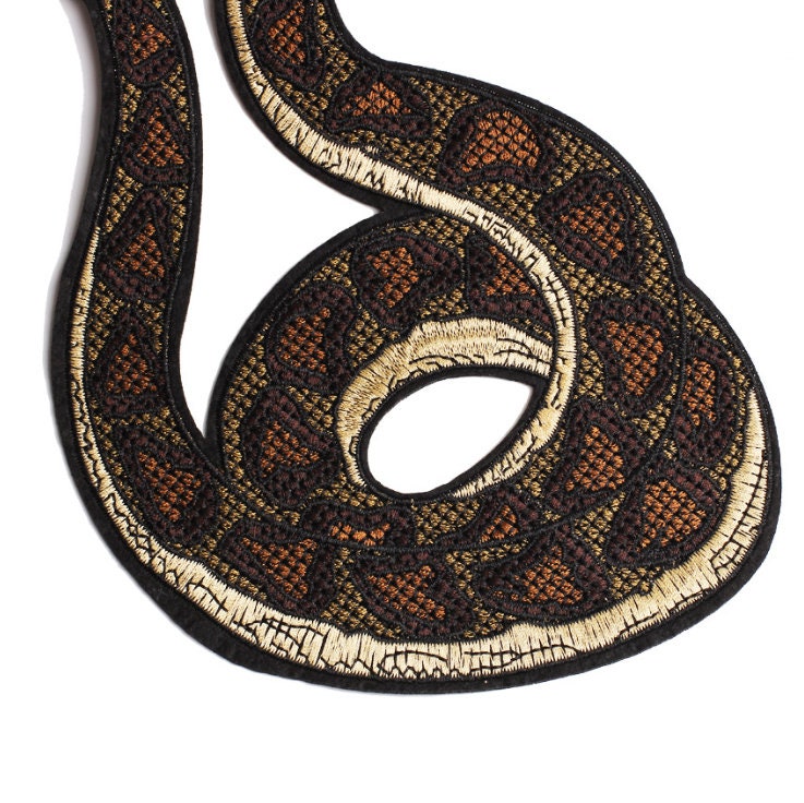 A Pair of Snake Embroidered Iron on Applique Patchembroidery - Etsy