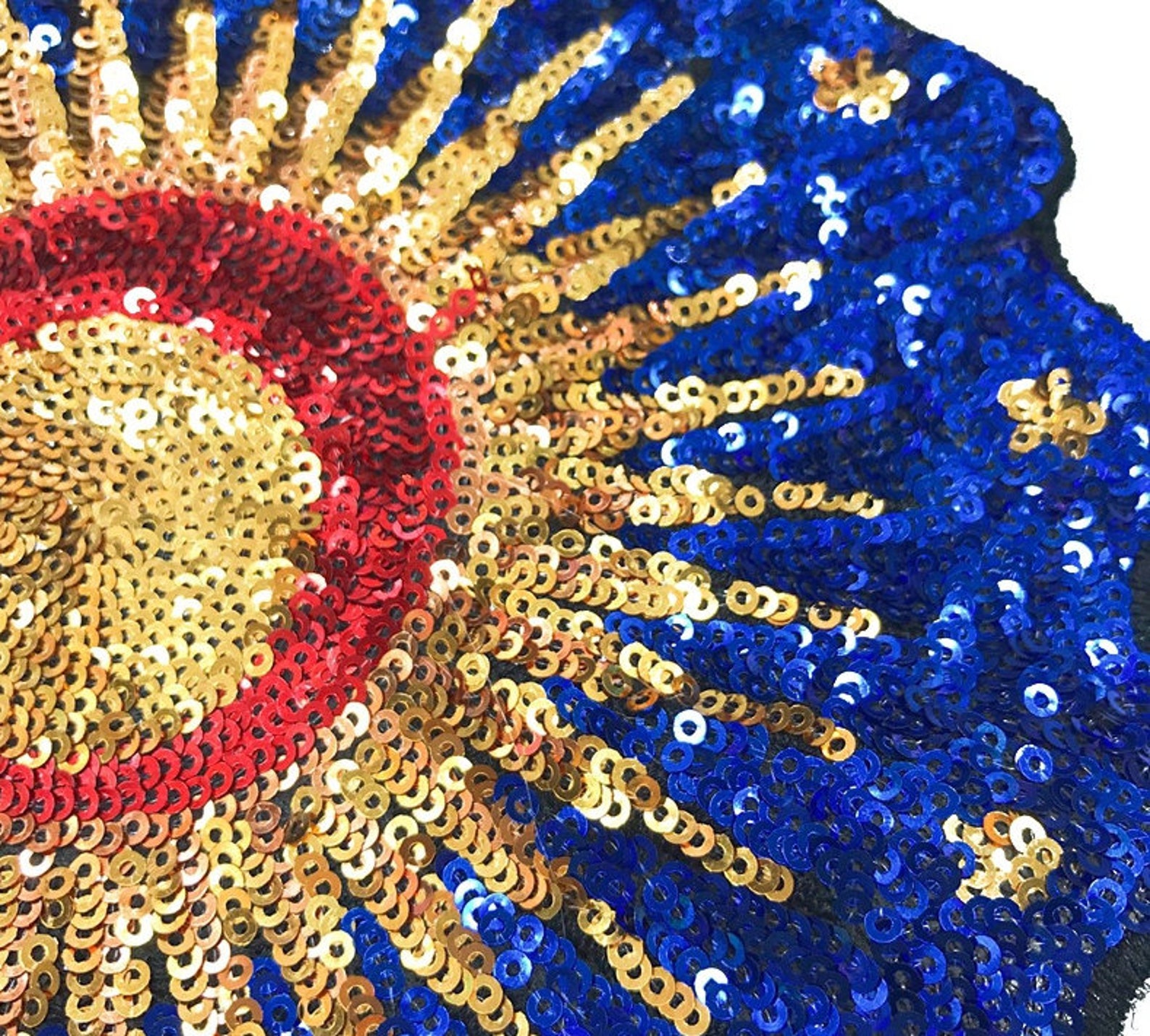 Sun Sequined Applique Patch,paillette Patch,sequins Patch Supplies for ...