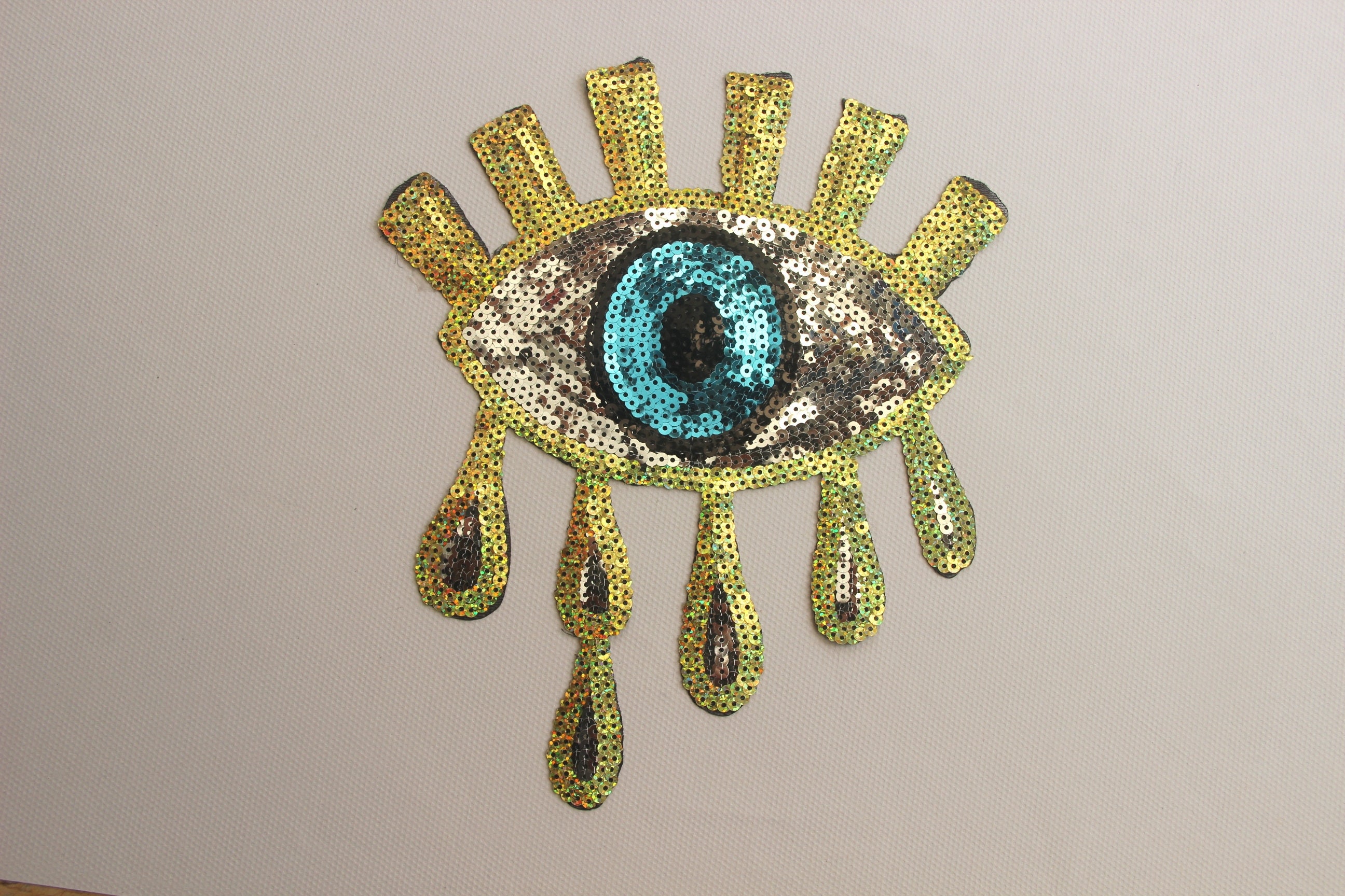 Golden Eye Sequined Applique Patchpaillette Patchsequins - Etsy