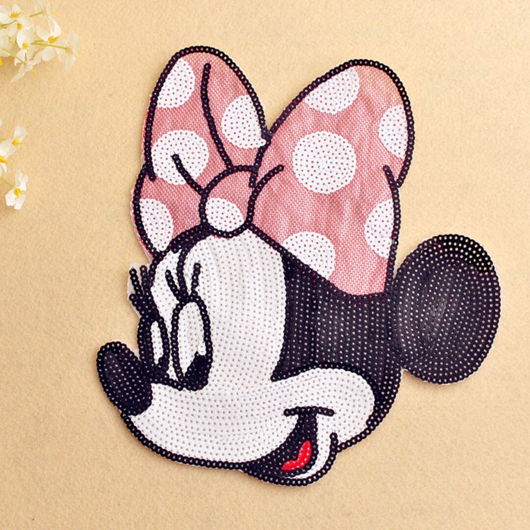 Minnie Sequined Applique Patches,sequins Cartoon Patch Supplies for ...