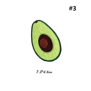 Avocado Embroidered Iron on Applique Patch,embroidery Avocado Iron on ...