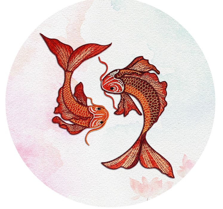 A Pair of Embroidered Fish Applique Patchembroidery Fishes - Etsy
