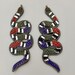 A Pair Embroidery Beaded Snake Sequined Applique Patch,rhinestone ...